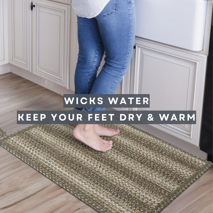 Non Slip, Waterproof Rug - Chicory - Entryway, Kitchen, Bathroom ...