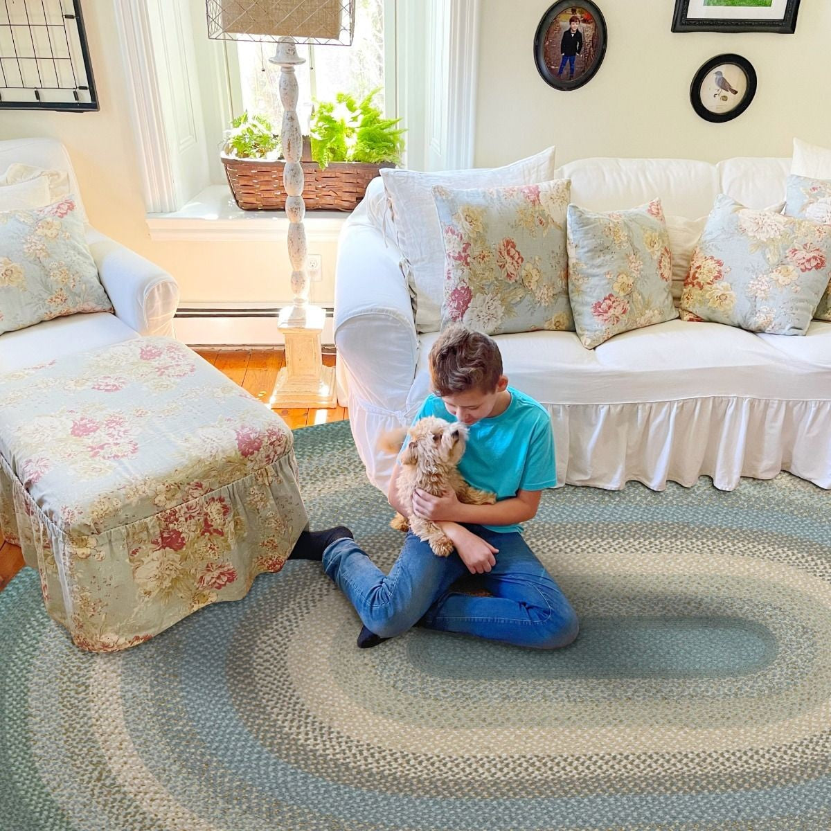 Baja Blue Cotton Braided Oval Rugs – Braided-Rugs.com