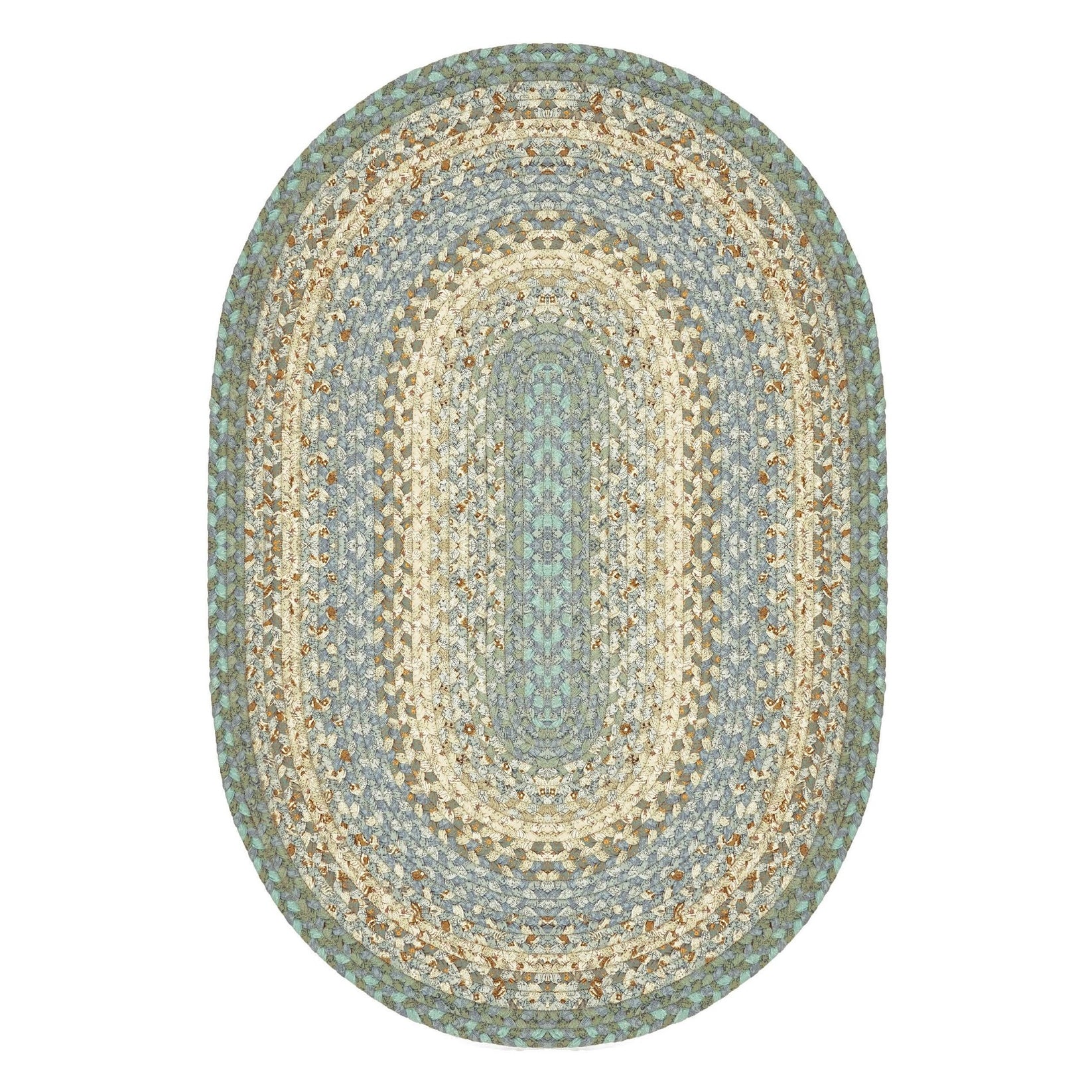 Baja Blue Cotton Braided Oval Rugs – Braided-Rugs.com
